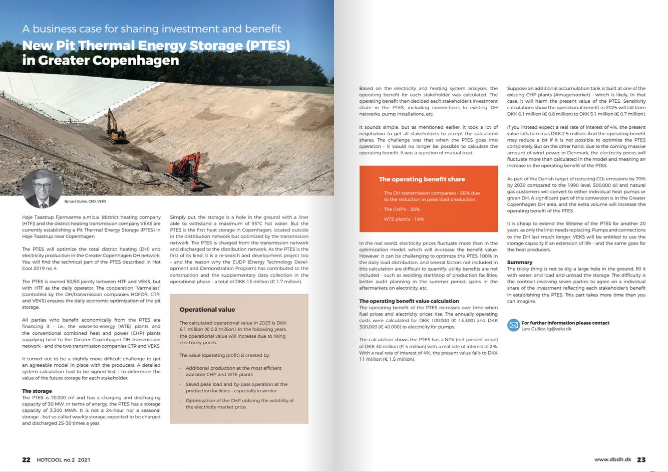 NEW PIT THERMAL ENERGY STORAGE IN GREATER COPENHAGEN - DBDH