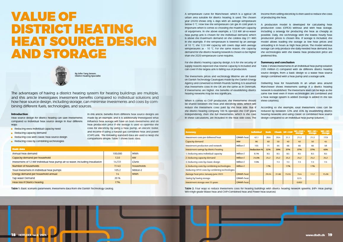 Value of DH Heat Source Design and Storage | DBDH